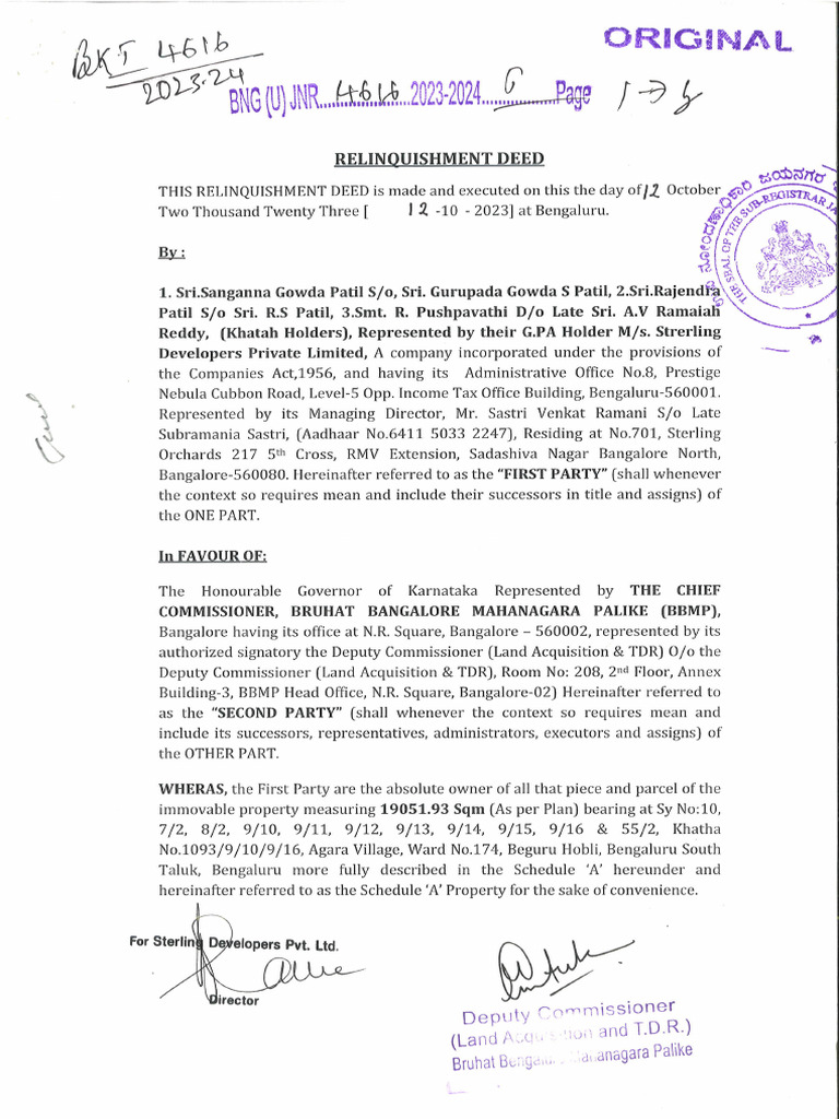 Relinquishment Deed | PDF