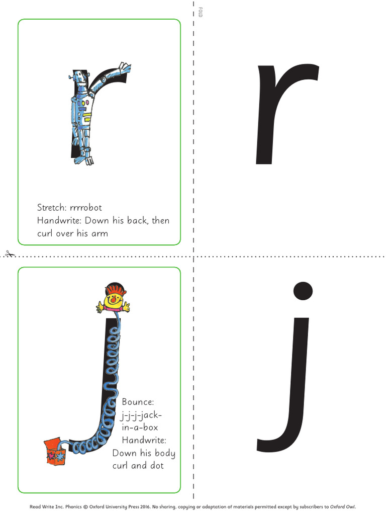 Speed Sounds Cards (Small) For The Set 1 Sounds - R J V y W | PDF ...