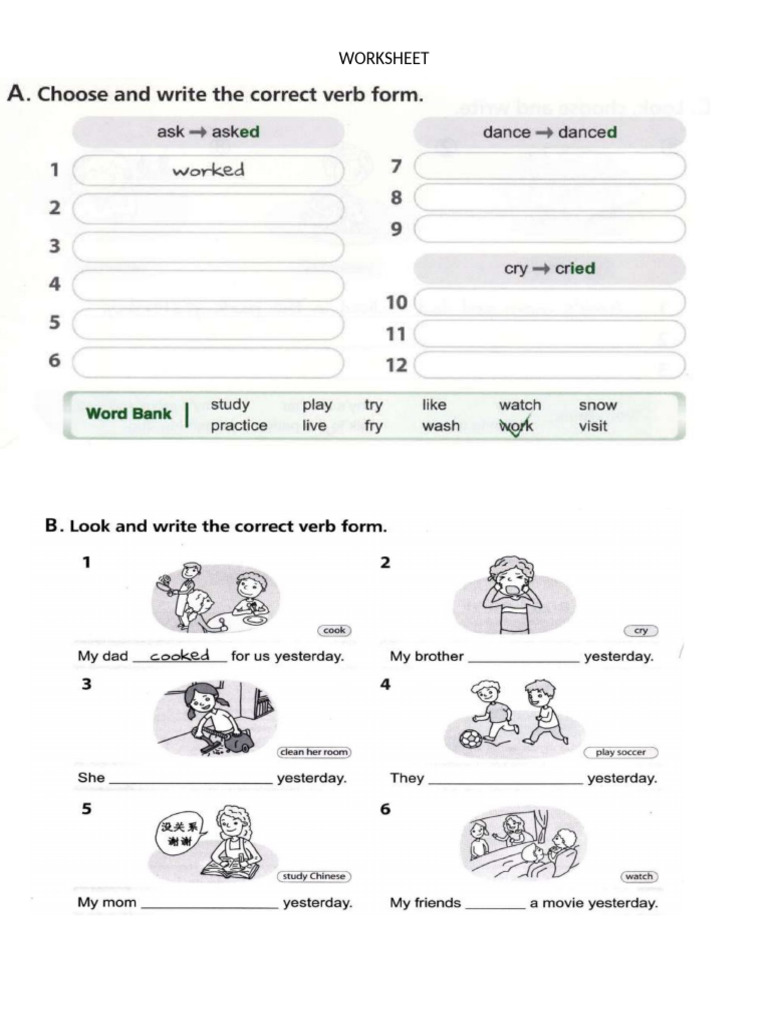 Regular Verb 2 | PDF