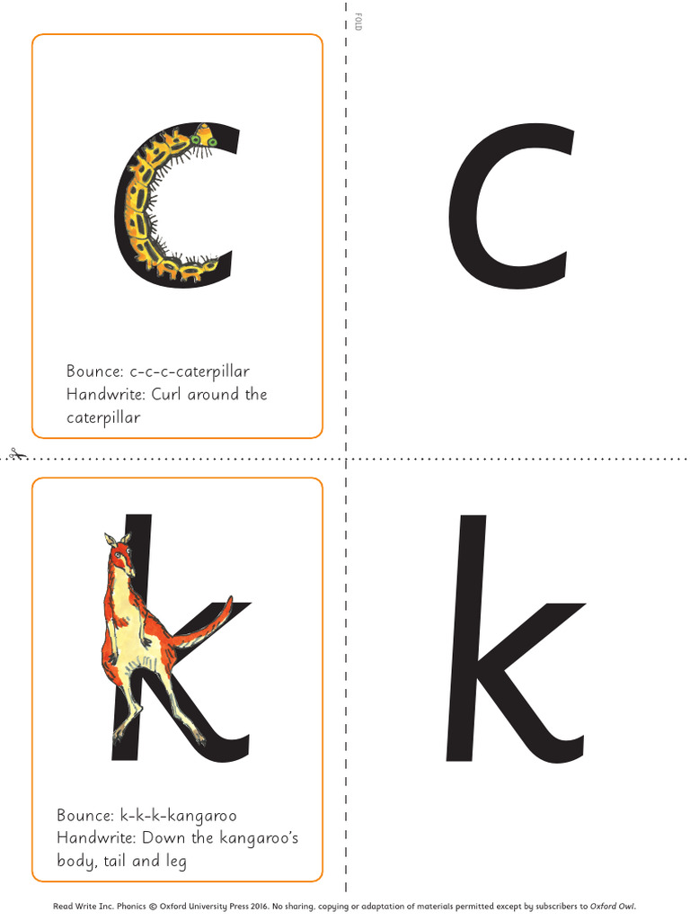 Speed Sounds Cards (Small) For The Set 1 Sounds - C K U B 2 | PDF