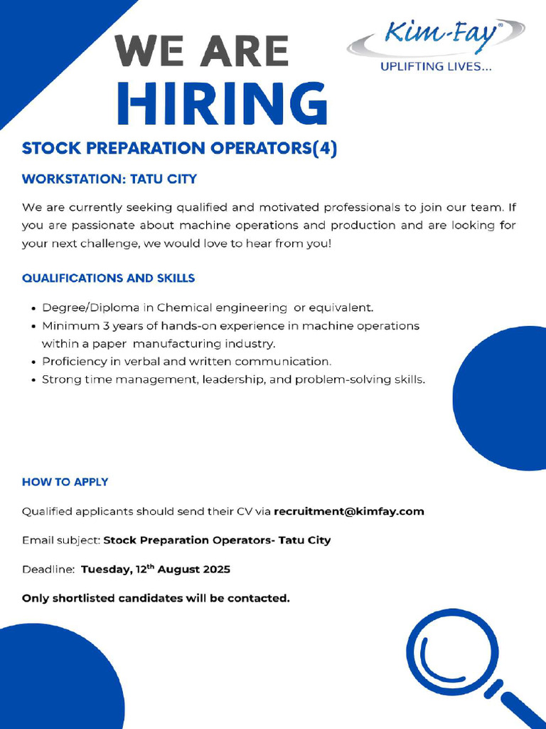Stock Preparation Operators | PDF