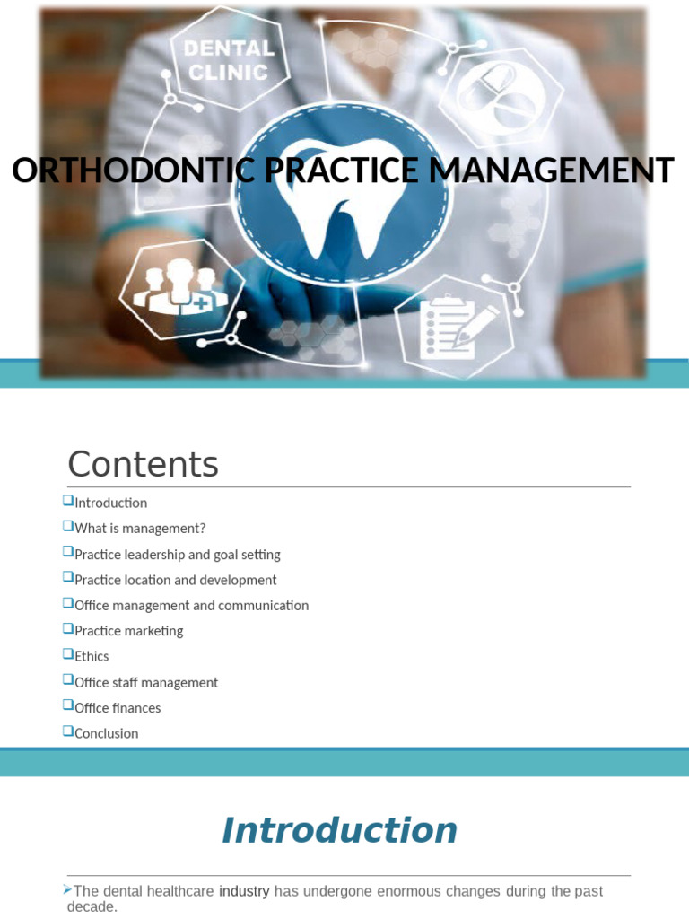 Orthodontic Practice Management Essentials | PDF | Orthodontics | Insurance