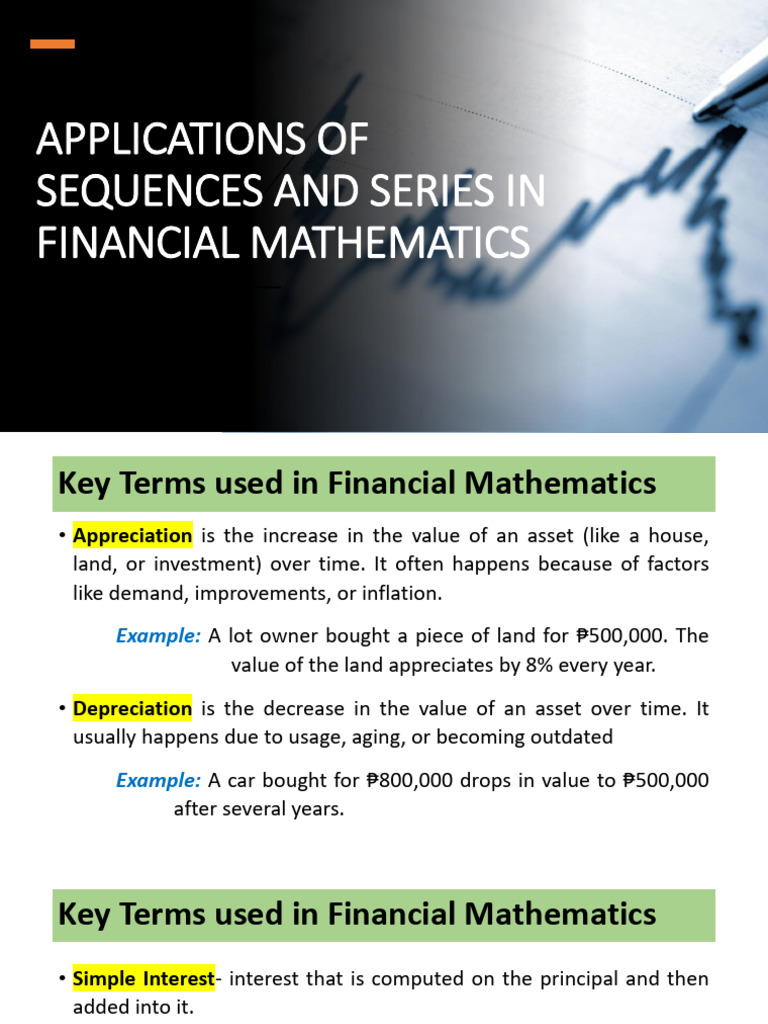 Financial Math: Sequences & Series Applications | PDF | Interest | Loans