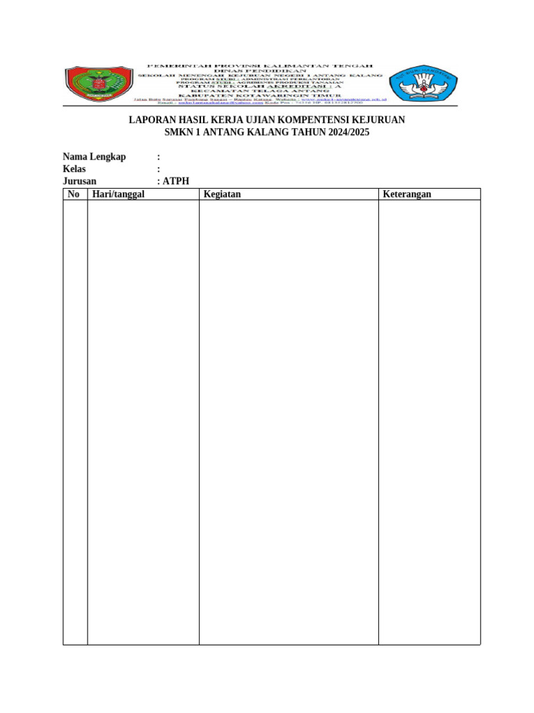 Laporan Hasil Kerja Ujian Kompentensi Kejuruan | PDF