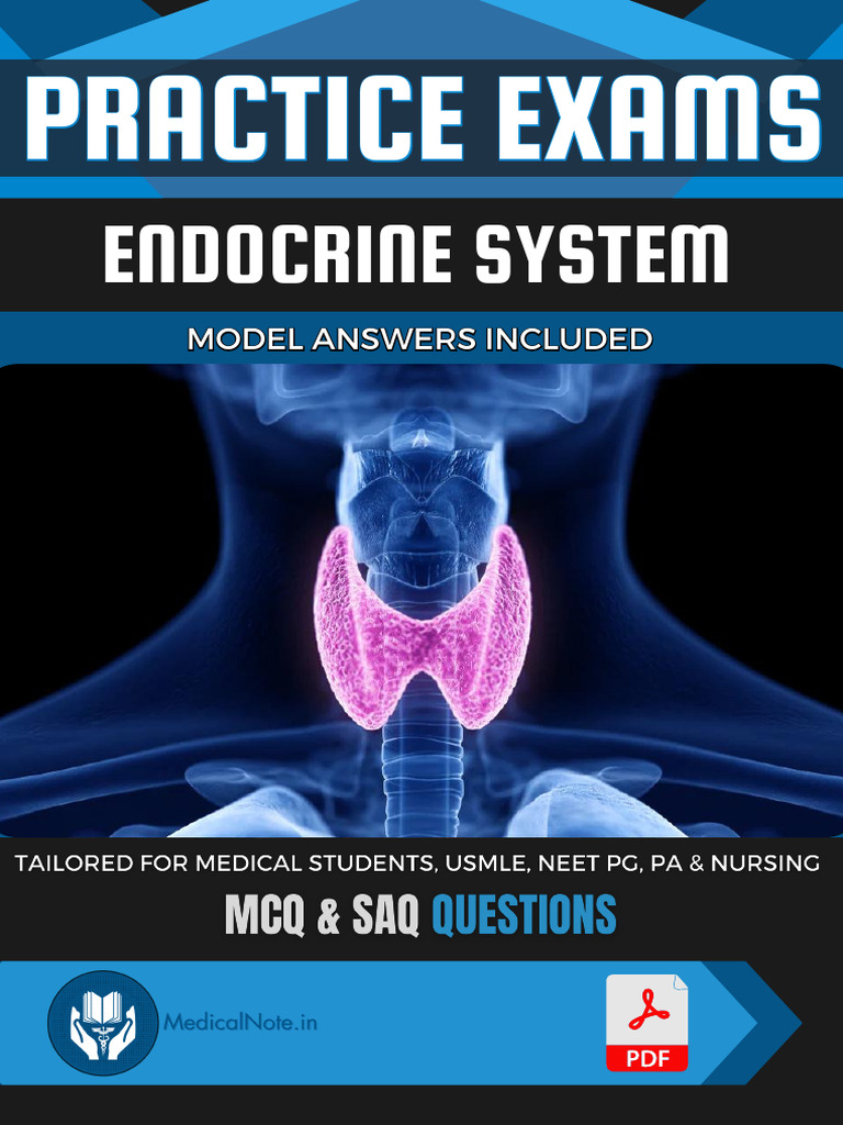 Practice Exams - Endocrinology | PDF | Thyroid | Adrenal Gland