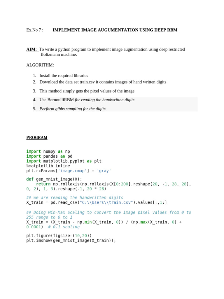 Restricted Boltzmann Machine | PDF | Computer Programming | Applied Mathematics