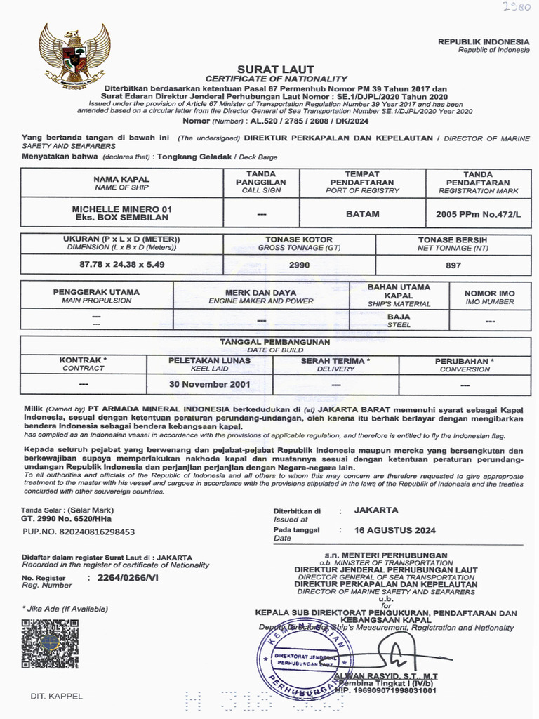 MM01 Surat Laut Endors Per Tahun | PDF