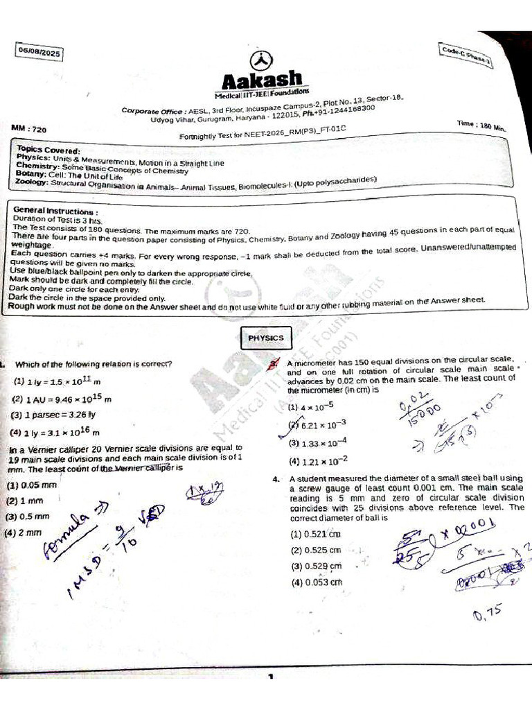 FT 01 Code C Phase 03 Qus Paper by @riyanshtorawat | PDF