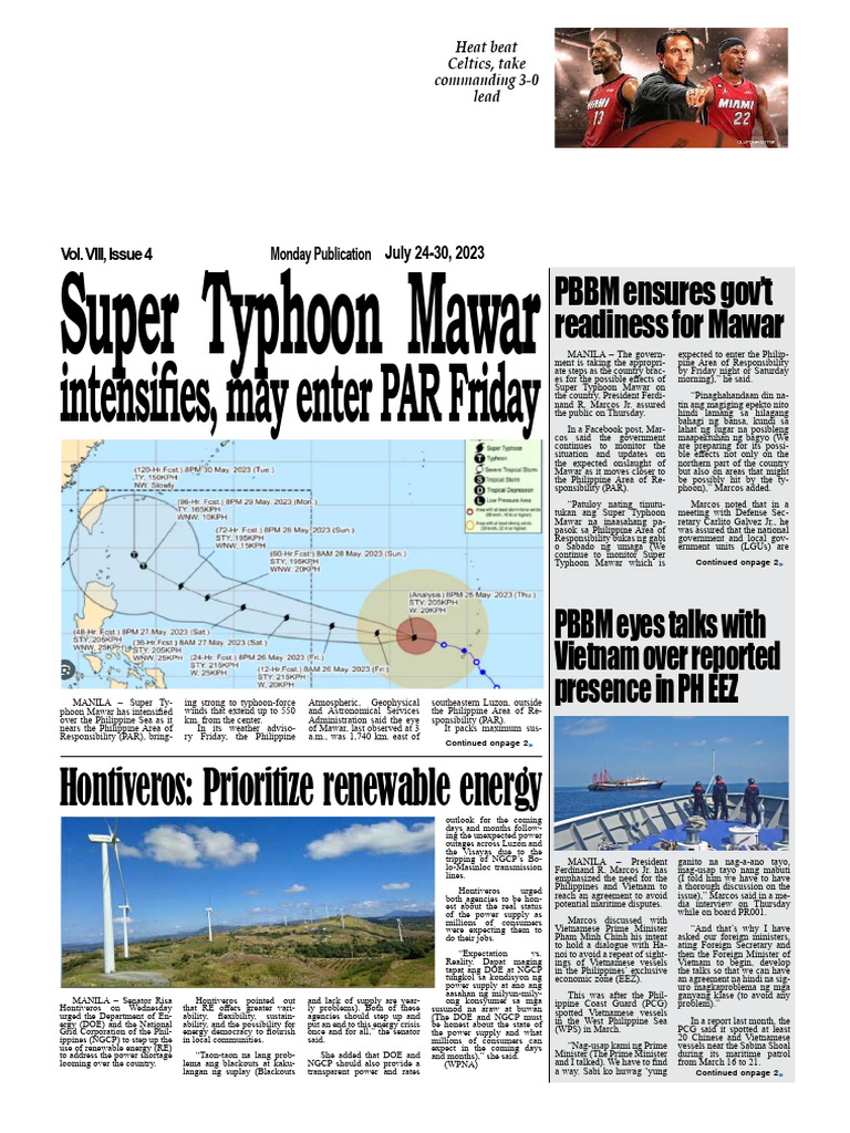 Philippines Prepares for Super Typhoon Mawar | PDF | Tropical Cyclones