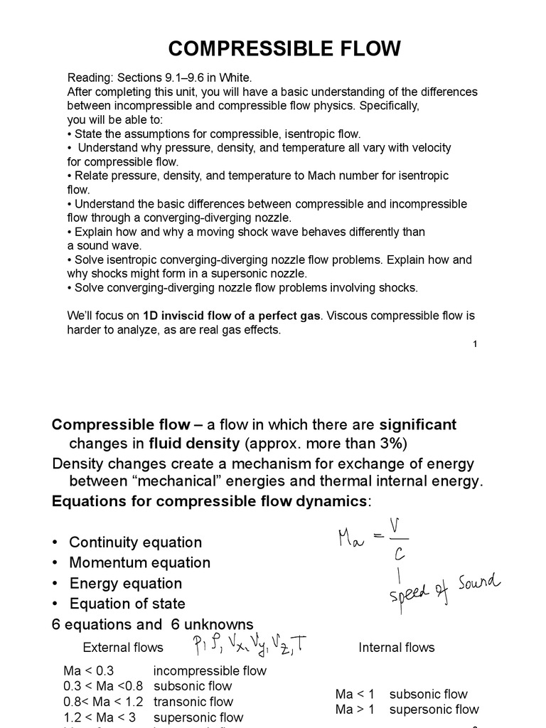Compressible Flow 1 | PDF | Compressible Flow | Fluid Dynamics