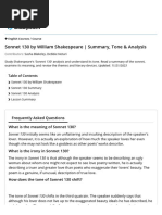Analyzing Literary Devices in Sonnet 130 | PDF | Poetics | Stanzaic Form