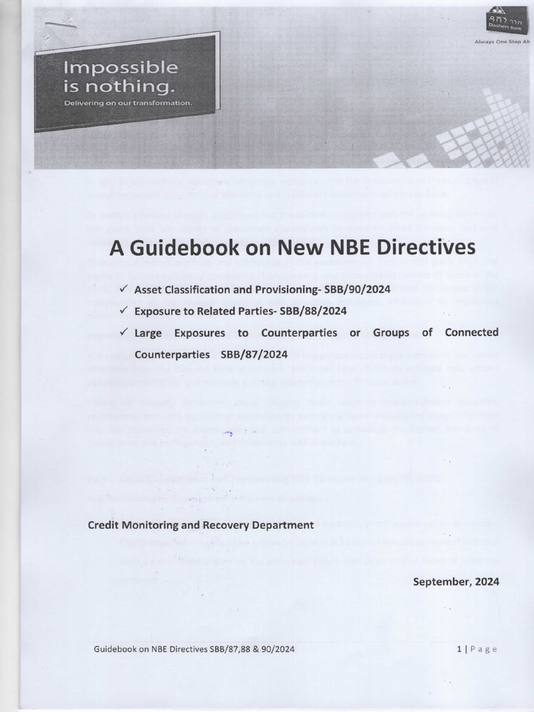 Guidebook On NBE Directives | PDF