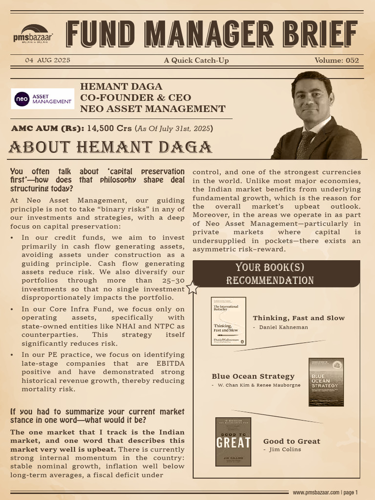 Hemant Daga on Capital Preservation Strategies | PDF | Debt | Investing