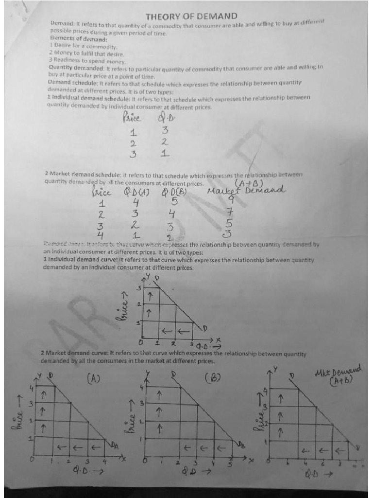Notes of Theory of Demand | PDF