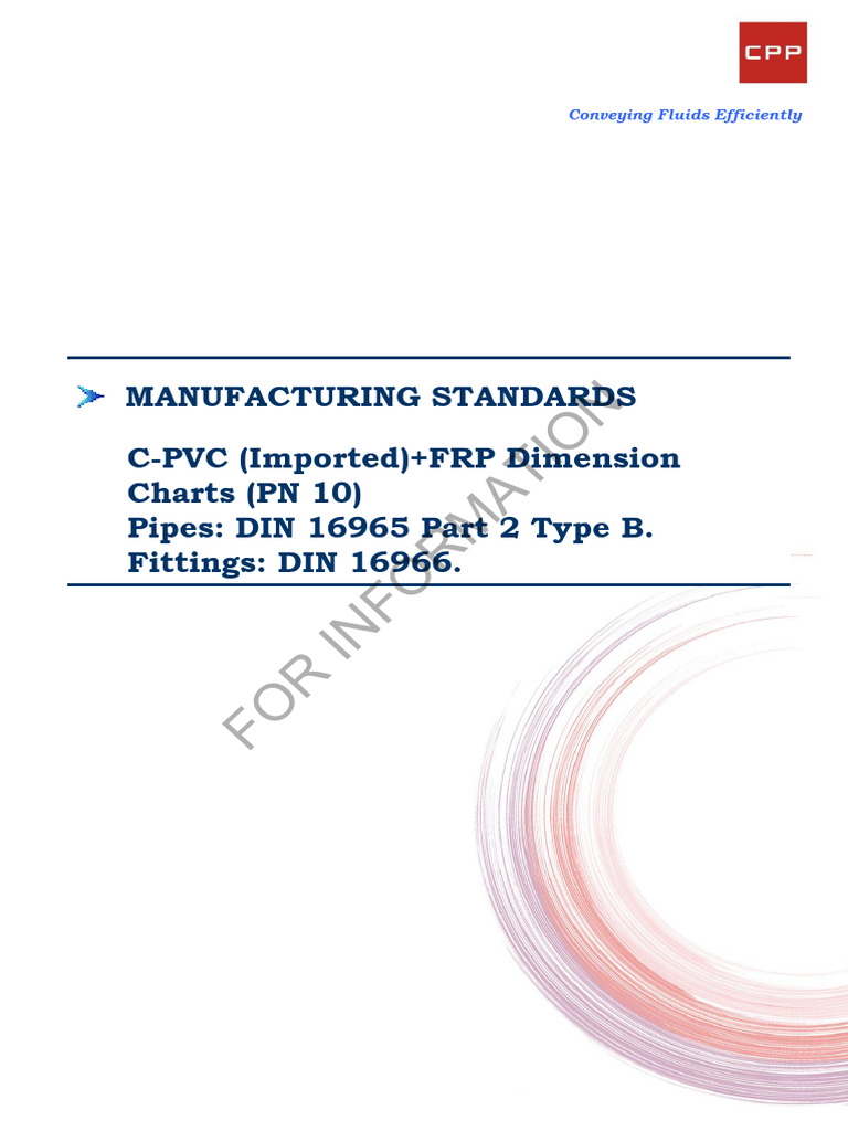FRP and C-PVC Pipe Dimension Charts | PDF | Pipe (Fluid Conveyance ...