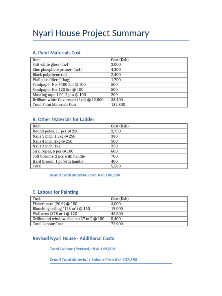 Nyari House Project Summary | PDF
