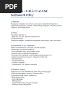 Full and Final Settlement Letter To Employee | PDF | Payroll | Employment