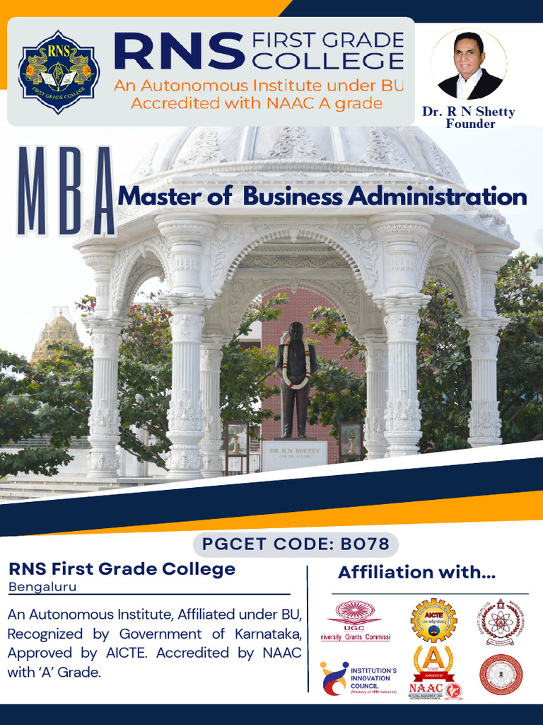 RNSFGC MBA Program Overview | PDF | Master Of Business Administration ...