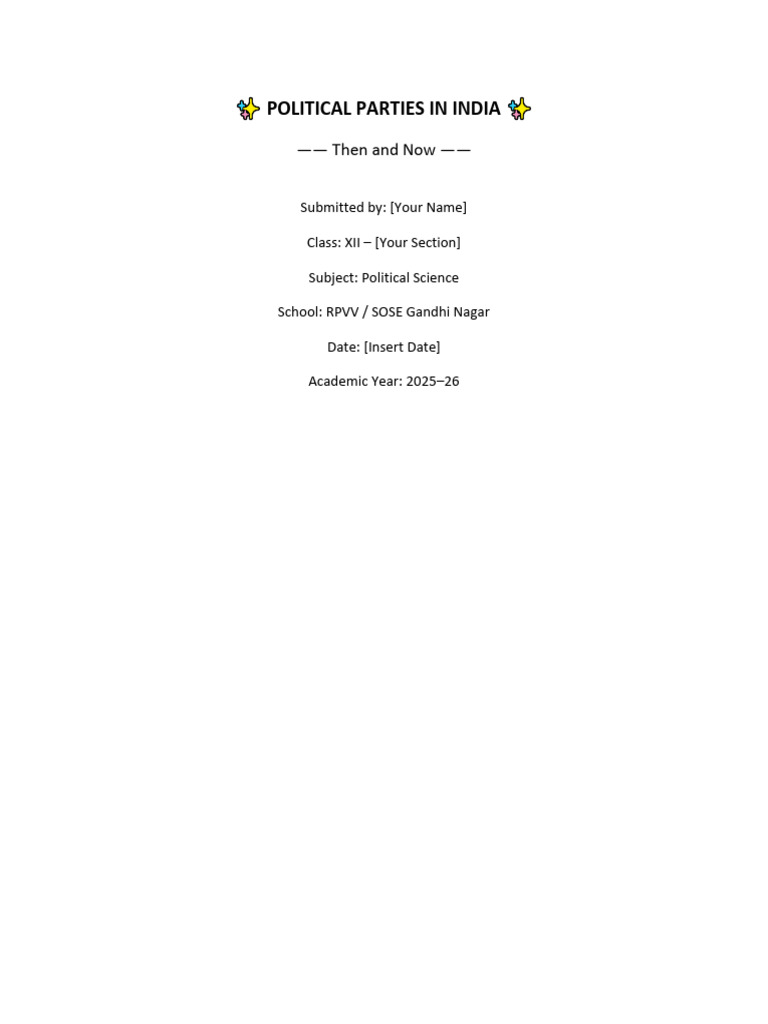 National Parties in India: 2025 Overview | PDF | Political Parties ...