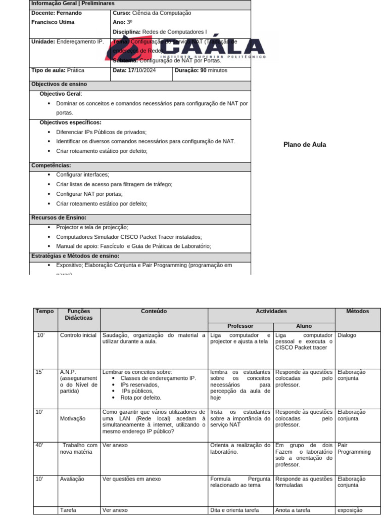 Aula Prática: Configuração de NAT | PDF | Rede de computadores ...