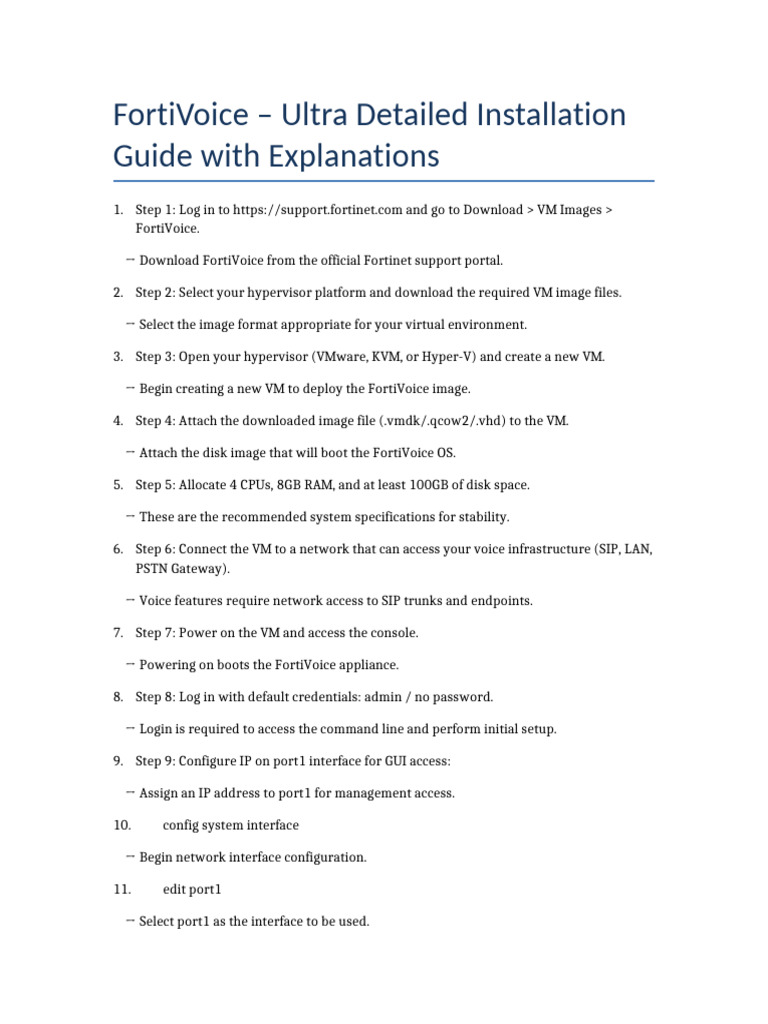 FortiVoice Ultra Detailed Installation Explained | PDF | Ip Address ...