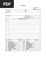 Job Card Format Template | PDF