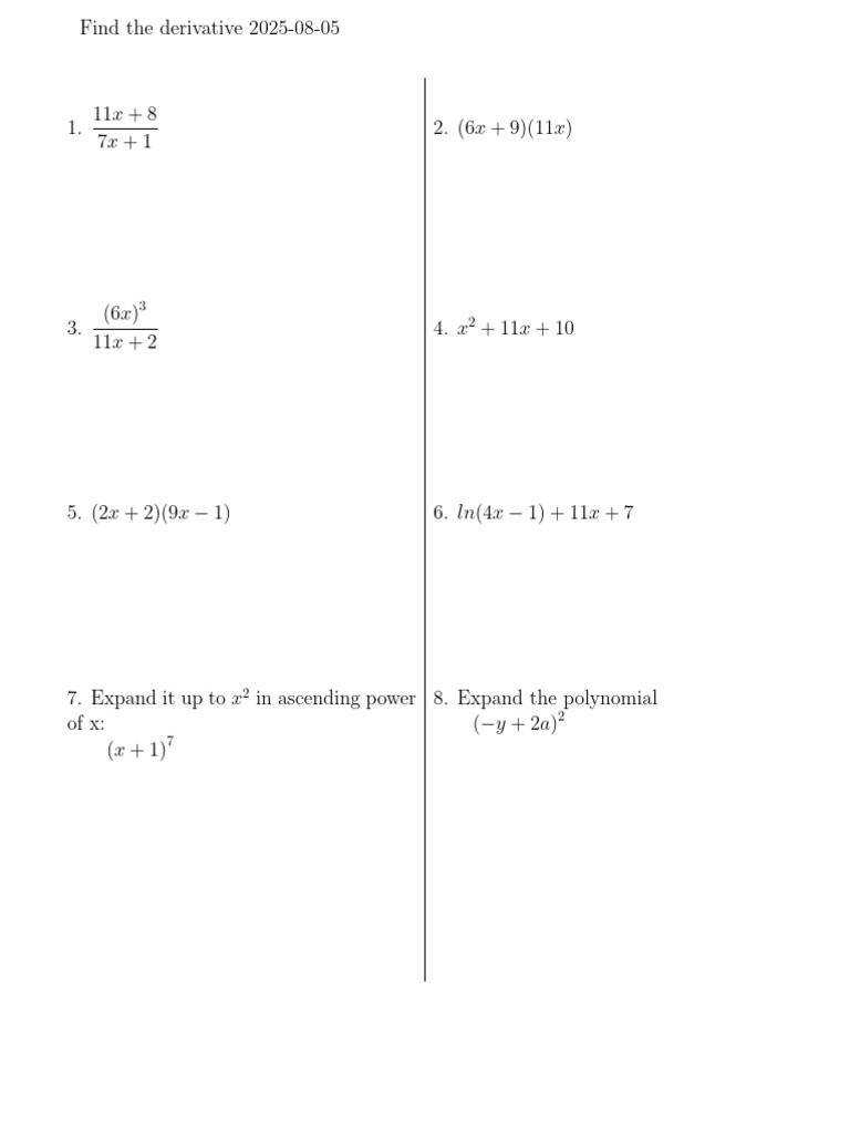 M2 Differentiation 20250805C | PDF
