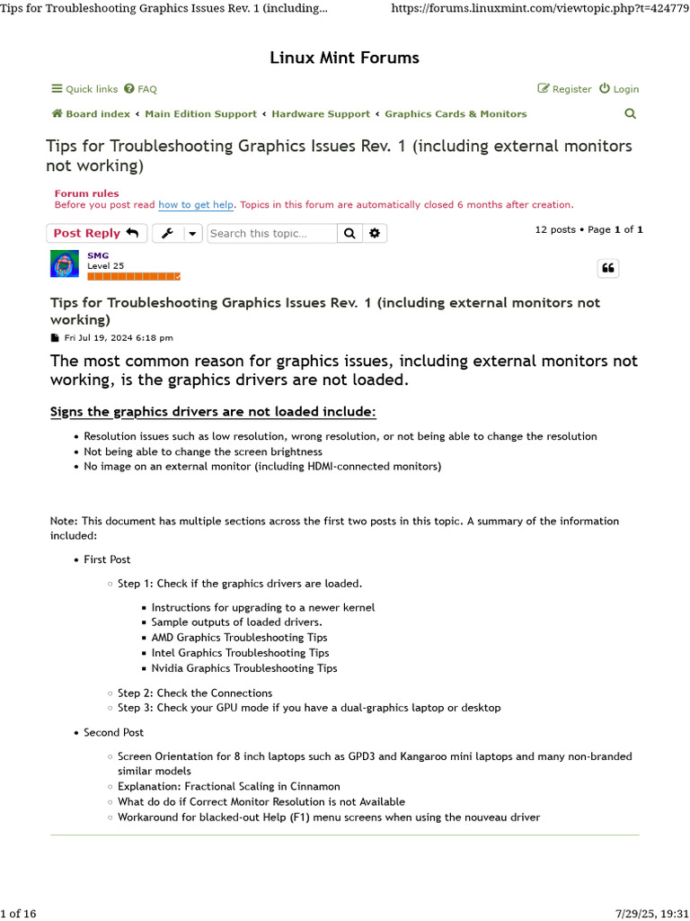 Tips For Troubleshooting Graphics Issues Rev. 1 (Including External ...