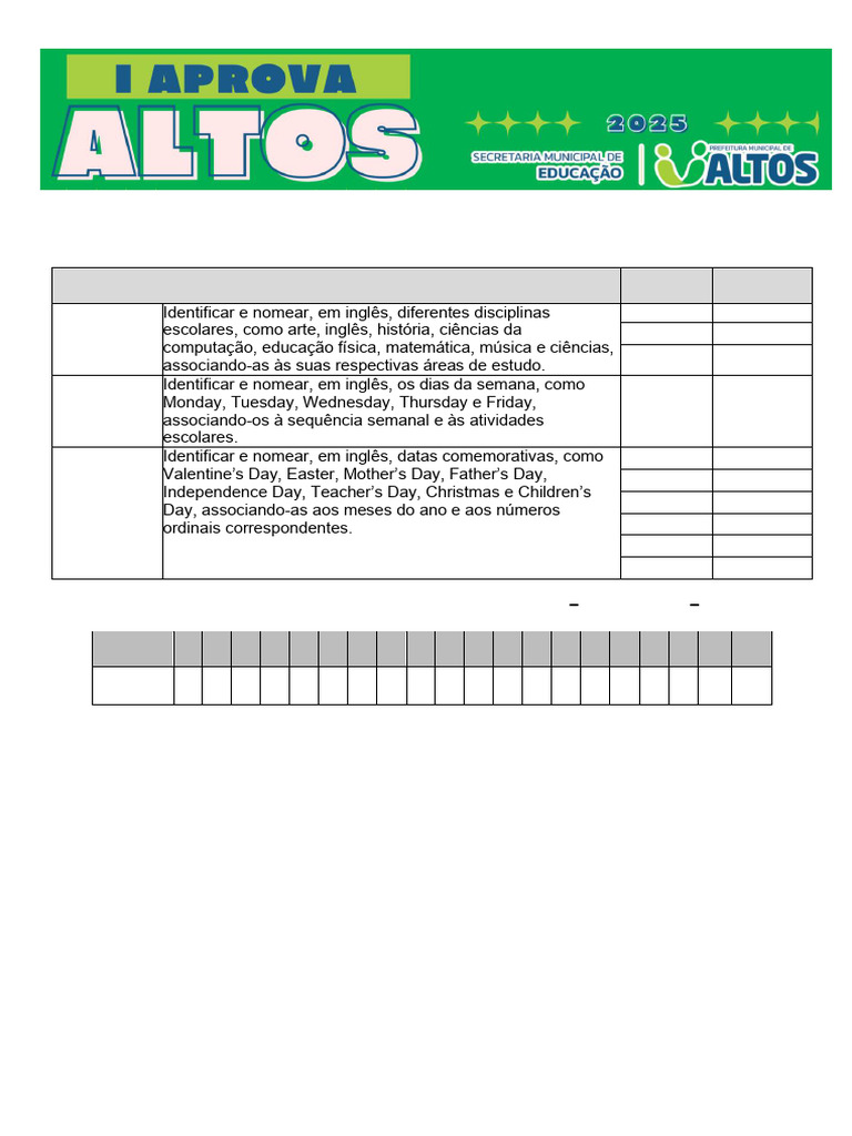 Gabarito Aprova Altos 5º Altos 2025 | PDF
