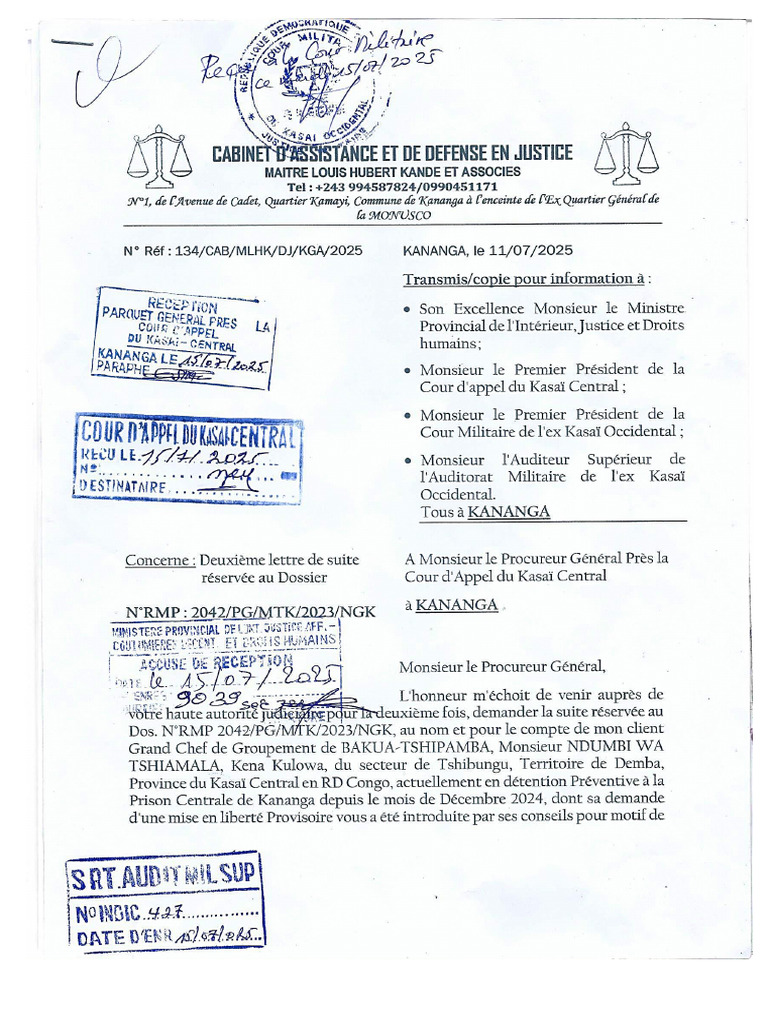 Dossier Ndumbi Wa Tshiamala Kena Kulowa | PDF