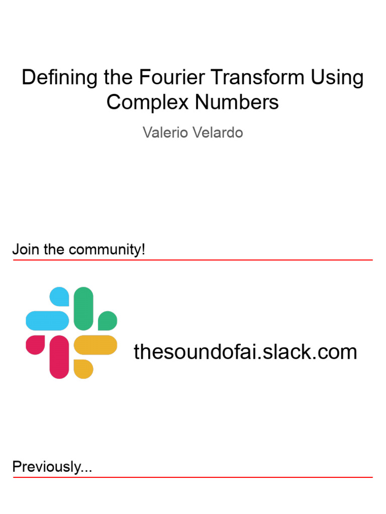 Defining the Fourier Transform Using Complex Numbers | PDF | Phase ...
