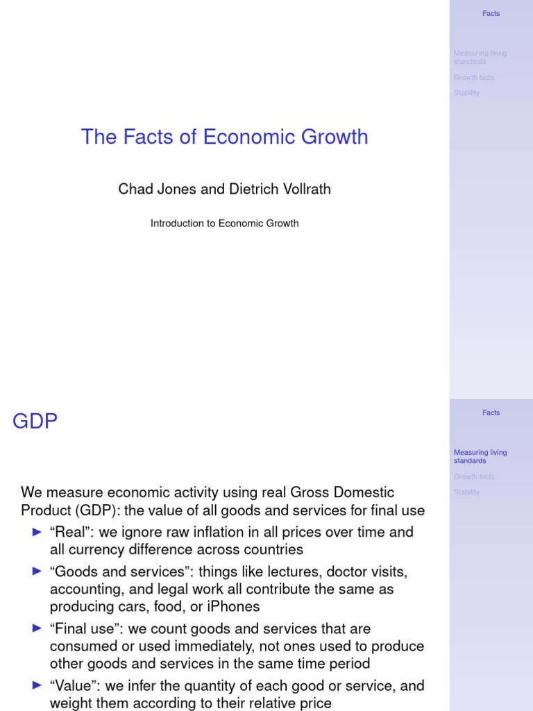 Economic Growth: Key Facts and Data | PDF | Gross Domestic Product ...