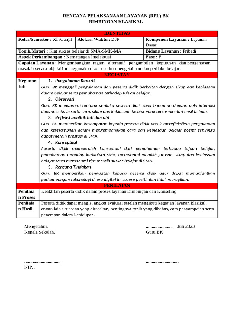 RPL BK Kelas XI Kurikulum Merdeka | PDF