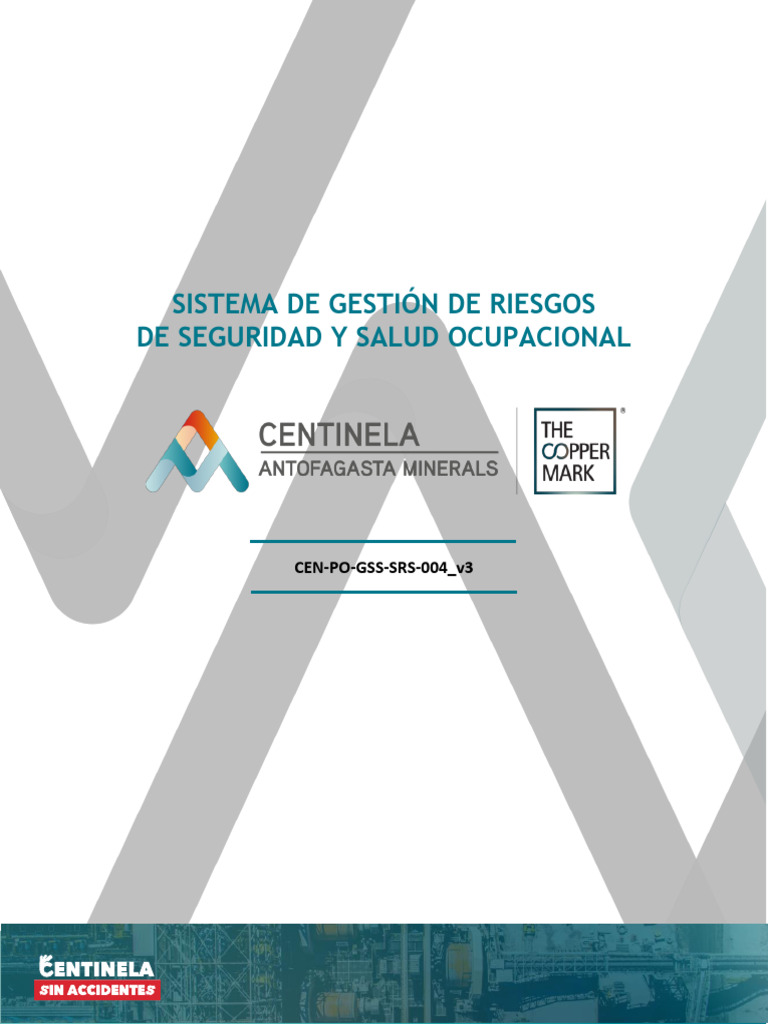 CEN-PGR-GSS-001_v.1 SISTEMA DE GESTIÓN DE RIESGOS SSO CEN 2025 (f) | PDF | Seguridad y salud ...