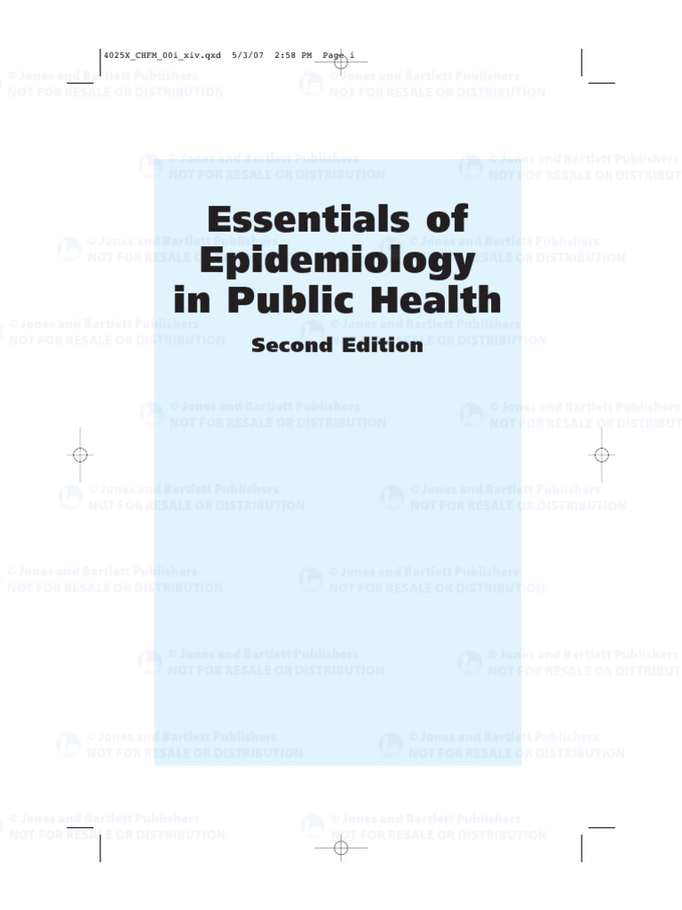 Essentials of Epidemiology in Public Health | PDF | Epidemiology ...