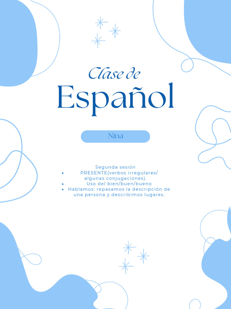 Nina Clase02 | PDF | Adjetivo | Verbo