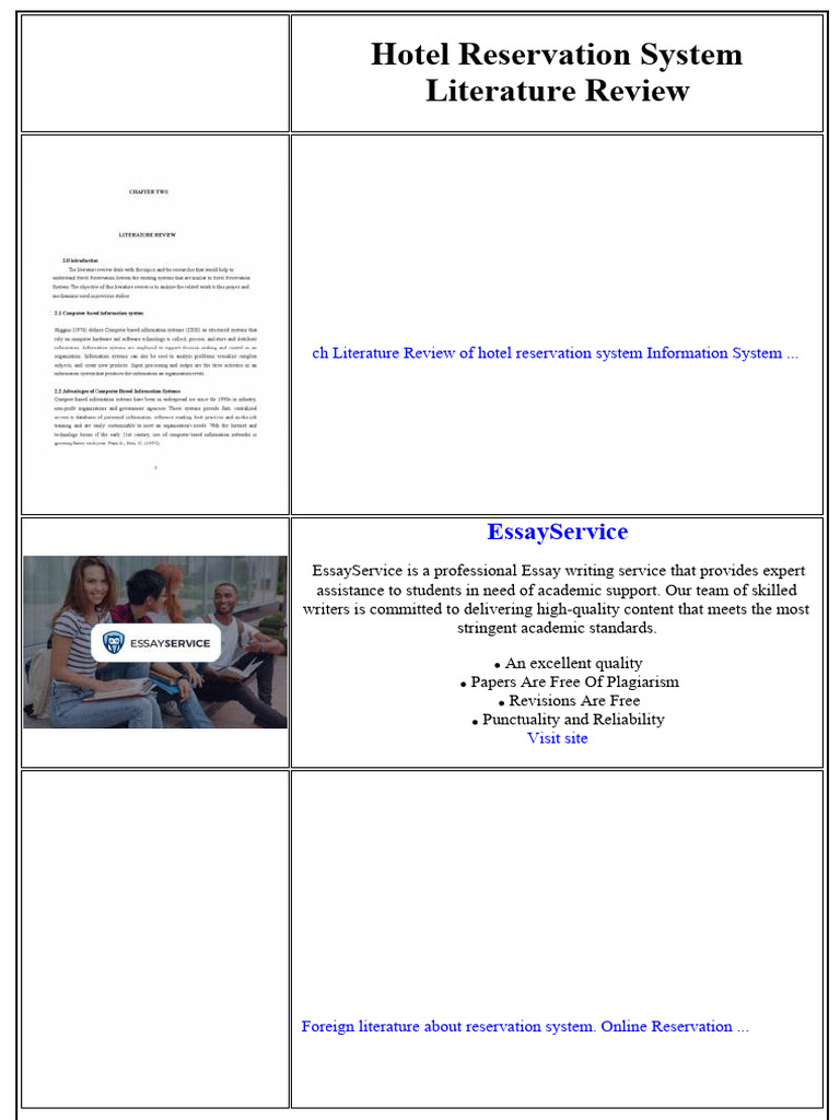 Hotel Reservation System Literature Review | PDF | Hotel | Mobile ...