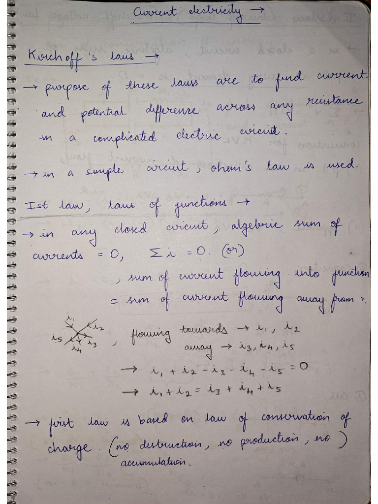 Current Electricity Classnotes 2 | PDF