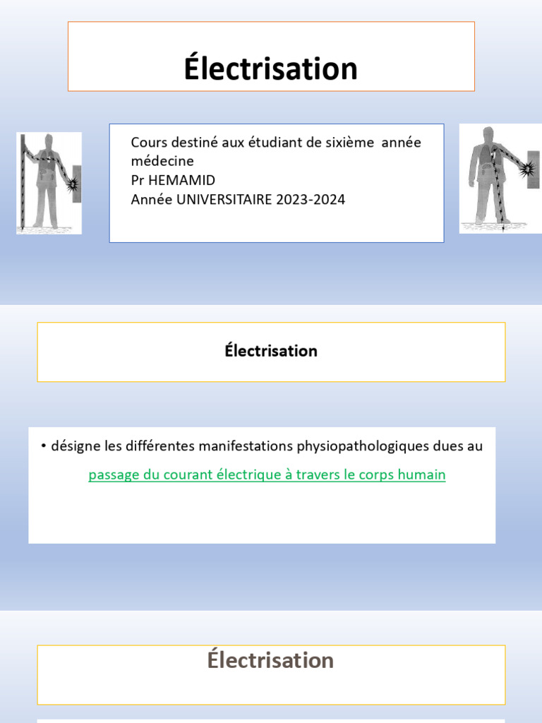 Comprendre l'électrisation en médecine | PDF | Foudre | Électricité