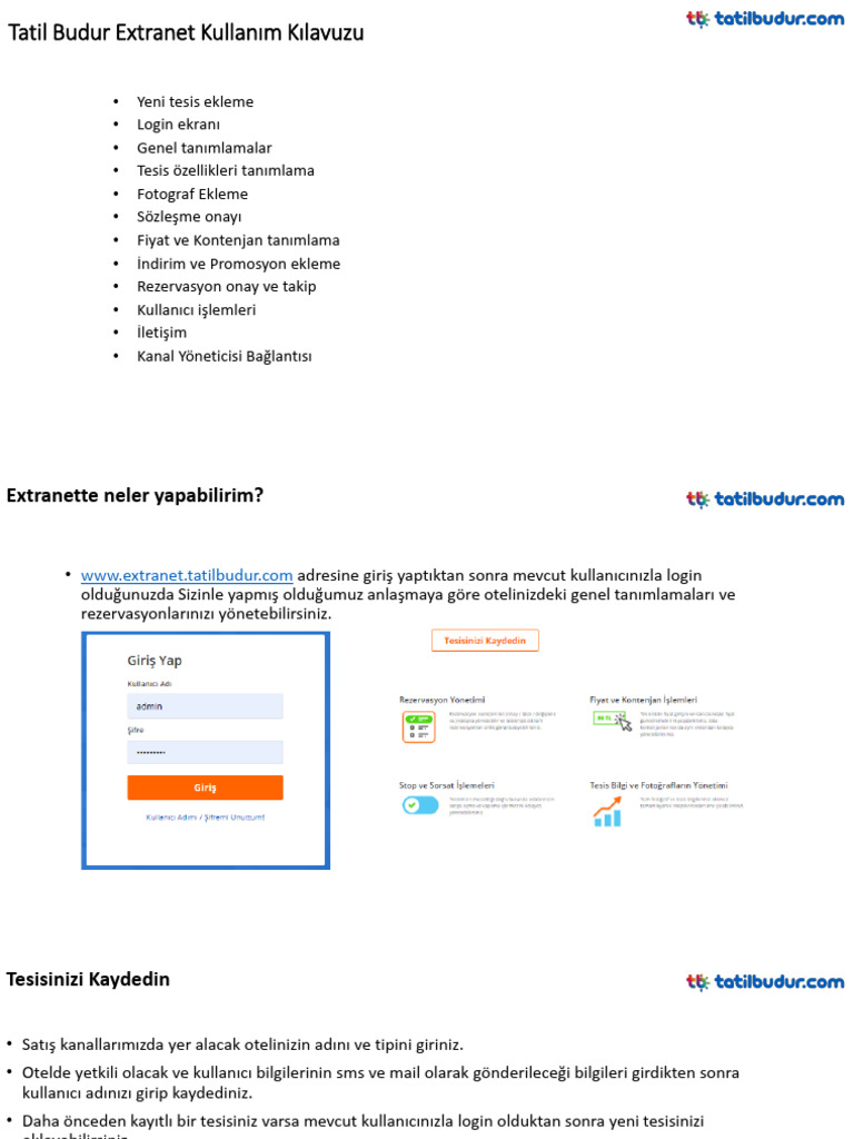 Extranet Kullanim Kilavuzu (1) | PDF