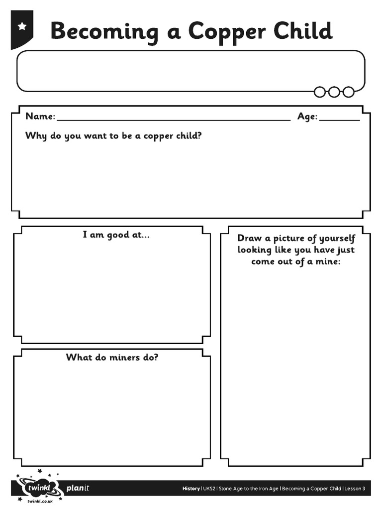 Activity Sheet Becoming a Copper Child Application Form | PDF