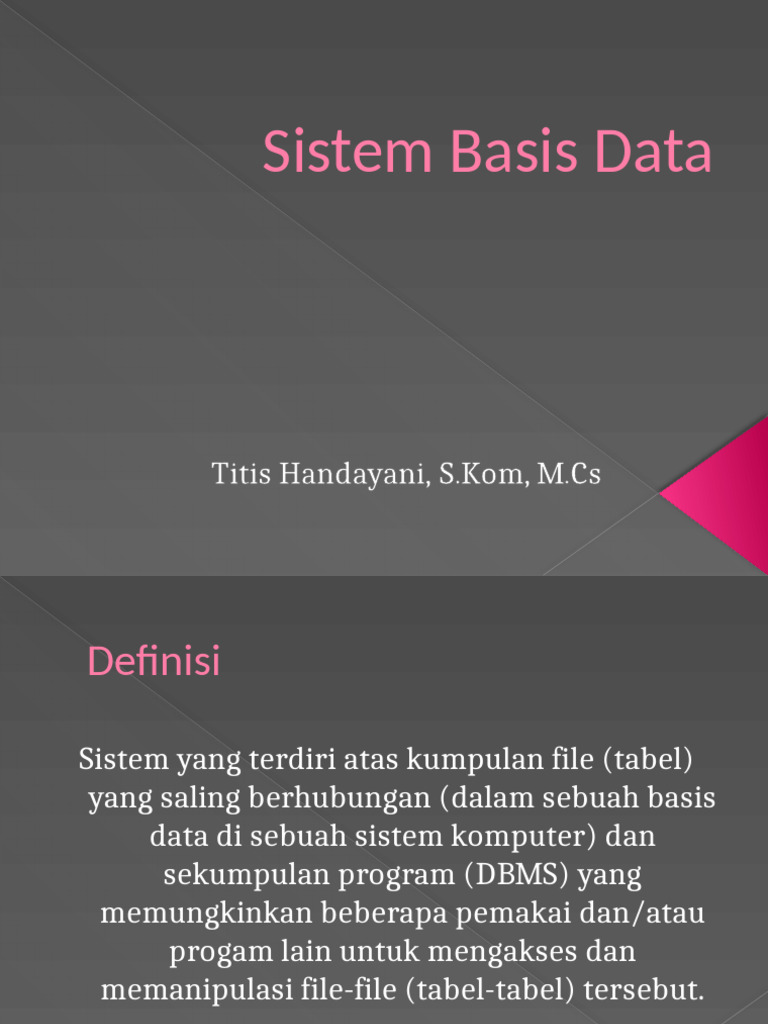 Sistem Basis Data | PDF