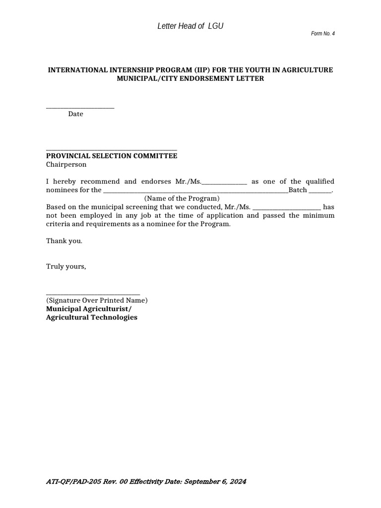 Letter Head of LGU | PDF