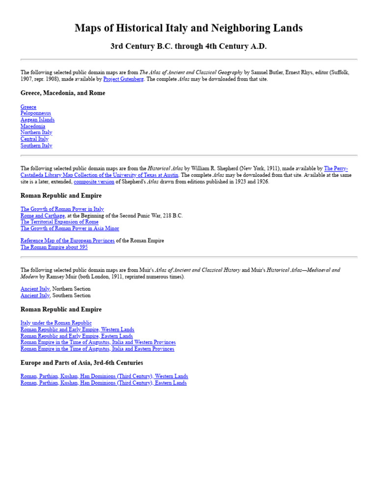 Maps Ancient-Classical Italy Neighbors | PDF | Ancient Rome | Roman Republic