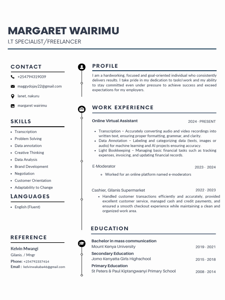 Blue and Gray Simple Professional CV Resume | PDF | Computing