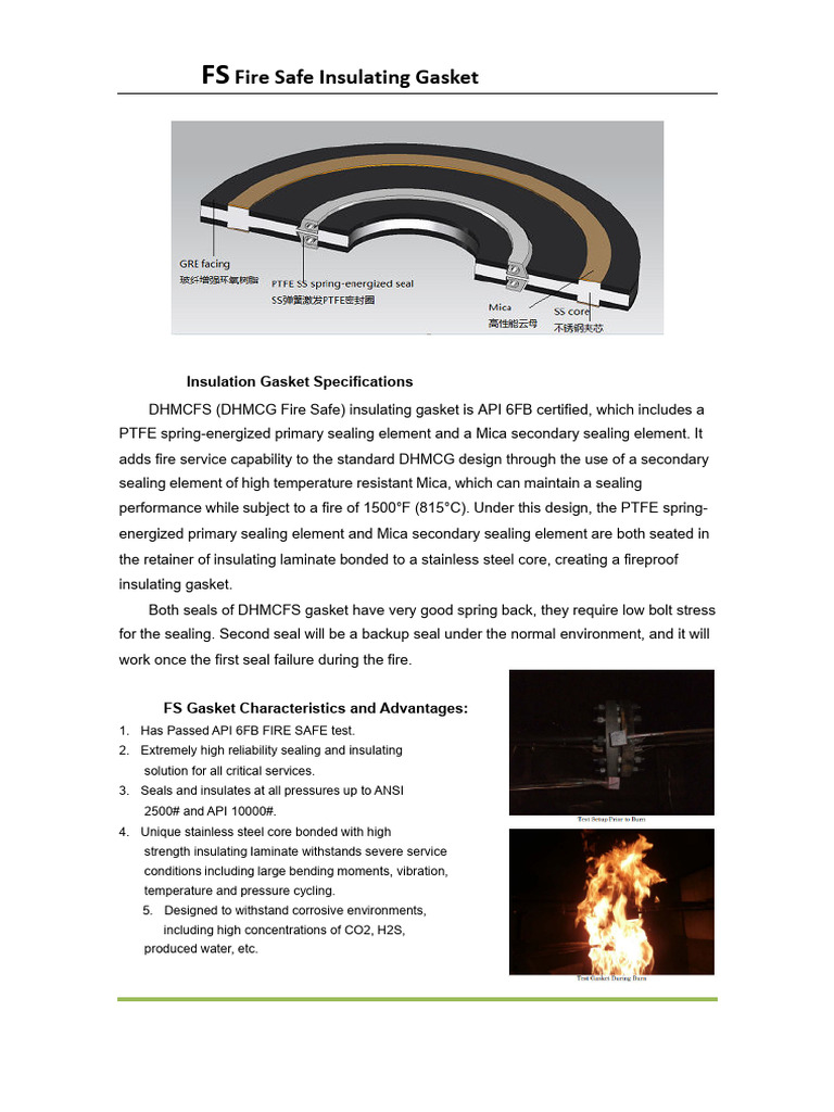 DHMCFS Fire Safe Insulating Gasket | PDF | Stainless Steel | Washer ...