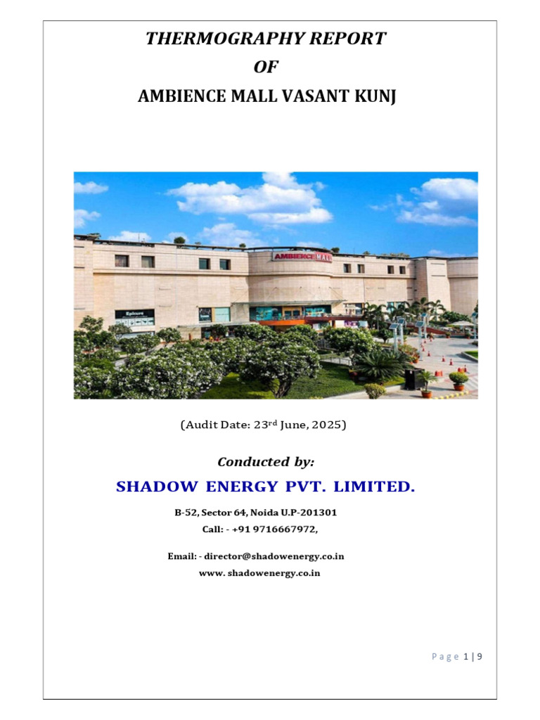 Thermography Report for Ambience Mall | PDF | Infrared ...