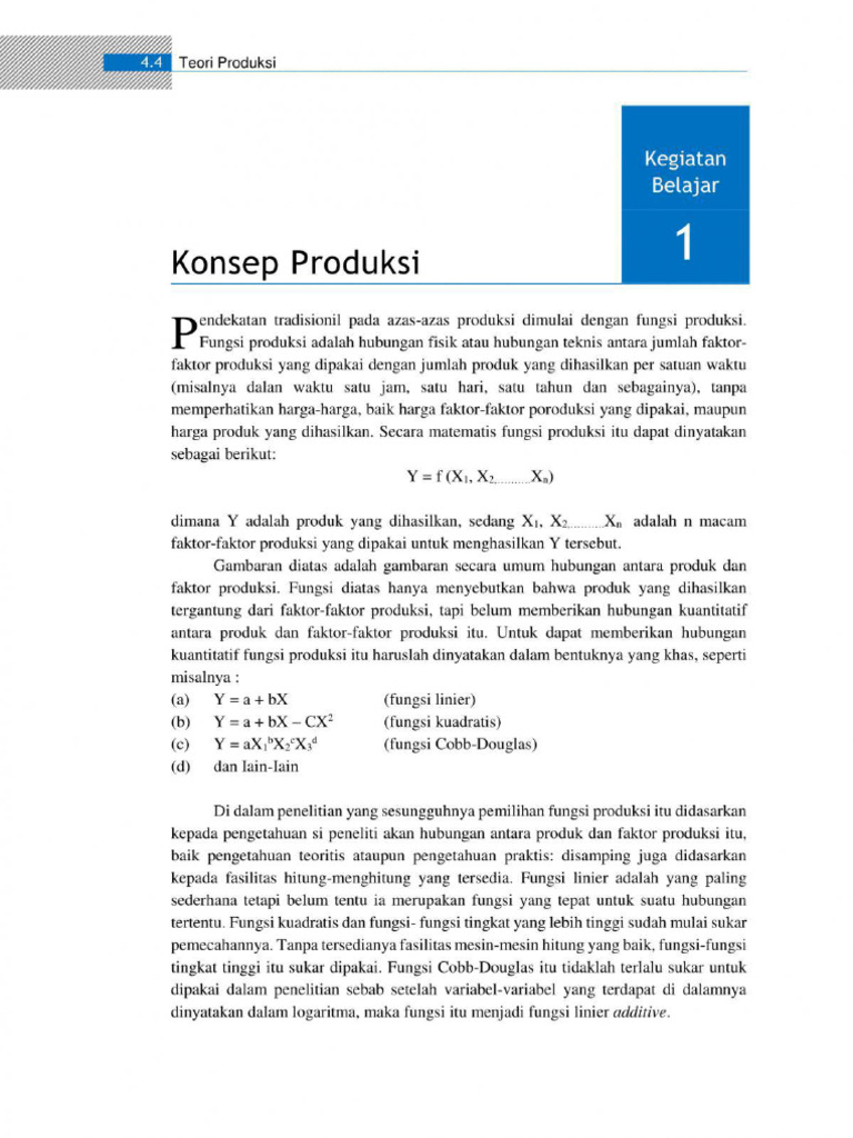 Pengantar Ekonomi Mikro Modul 4-Kegiatan Belajar 1 | PDF