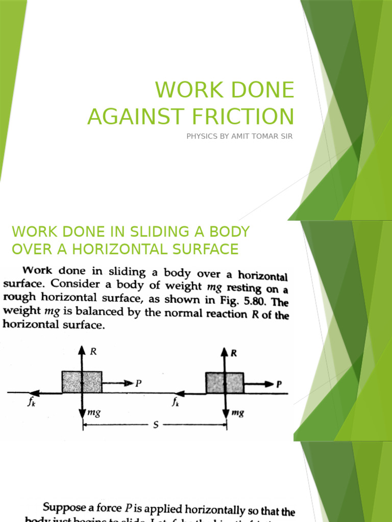 Part 5 Work Done Against Friction | PDF