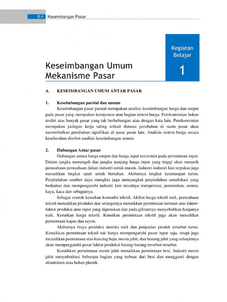 Pengantar Ekonomi Mikro Modul 8-Kegiatan Belajar 1 | PDF